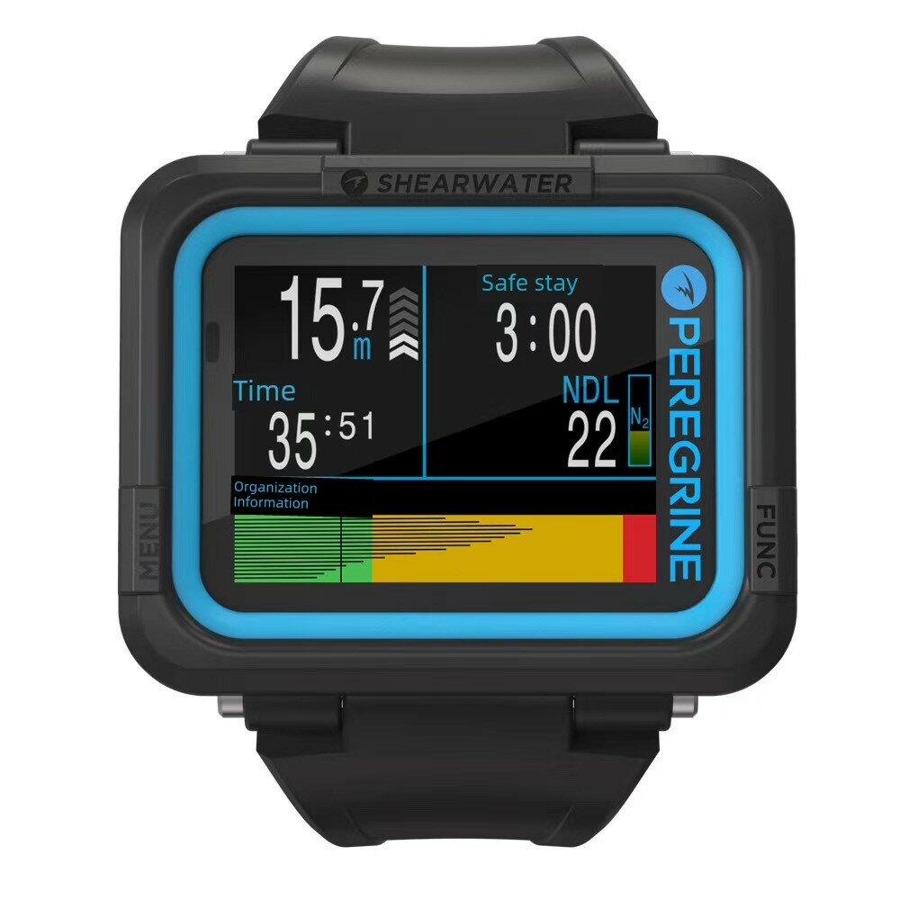 Классические часы Shearwater Peregrine TX для дайвинга в черном цвете для подводных исследований