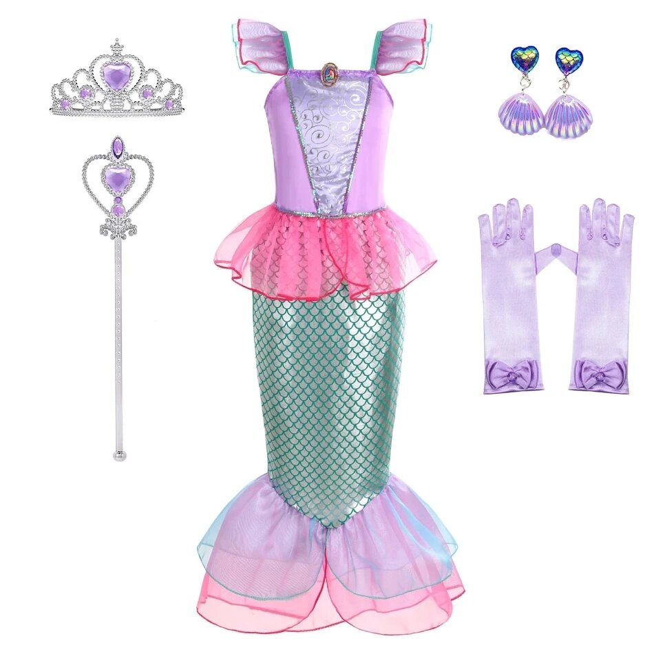 Детское платье русалки, размер 2-3T (Tag 100), цвет Dress 6
