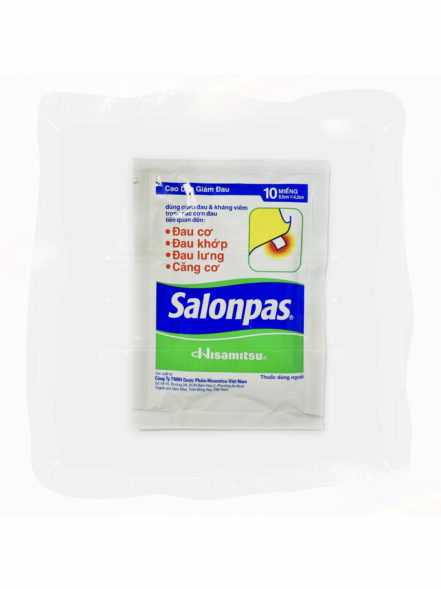 SALONPAS Пластырь (Салонпас) Hisamitsu, 10 шт, оригинал из Вьетнама 10 штук вьетнамский