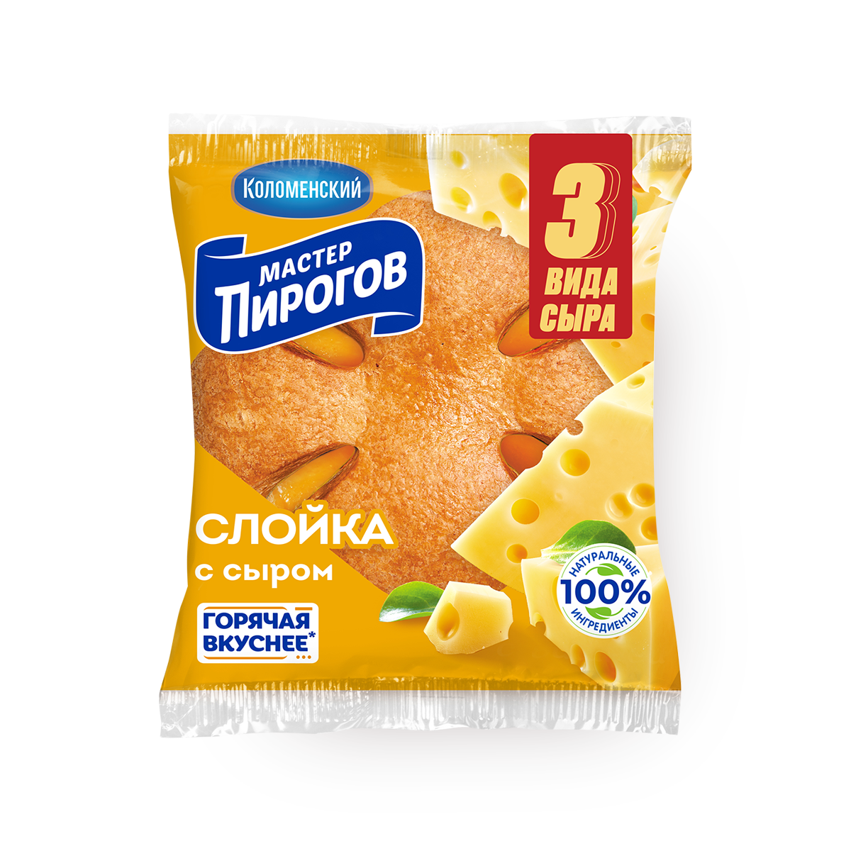 Слойка «Мастер Пирогов», с сыром, с чесноком, от 0 °C до +25 °C, 70 г