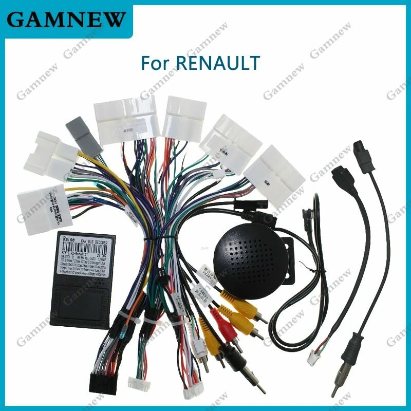 16-контактный Canbus адаптер-жгут для аудиосистем и Android-магнитол Renault Clio/Captur/Taliant/Arkana/Sandero/Duster