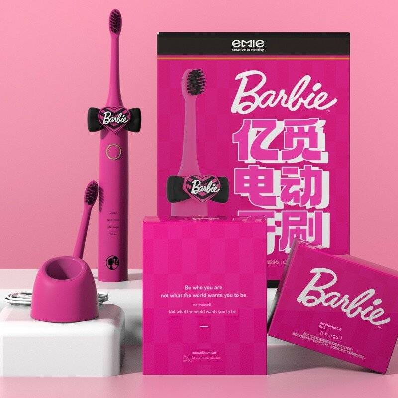 Электрическая зубная щетка Barbie Princess, водонепроницаемая IPX7, DuPont, умная звуковая технология