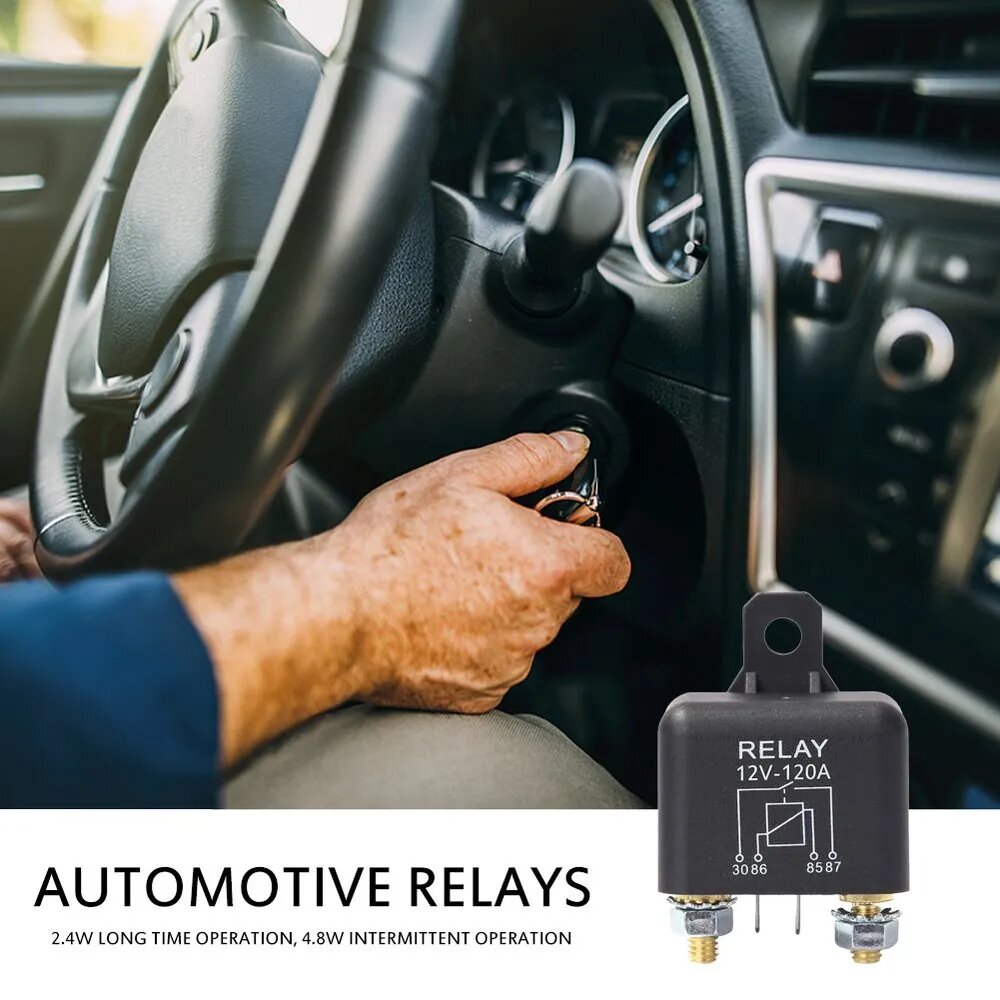 Реле стартера автомобиля 12 В постоянного тока, нормально разомкнутое, 120 А, компактное