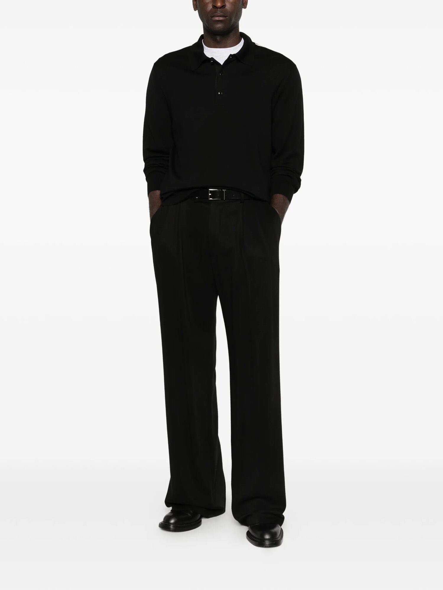 Рубашка GIVENCHY Buttoned polo shirt, размер L, black / black — фото 1