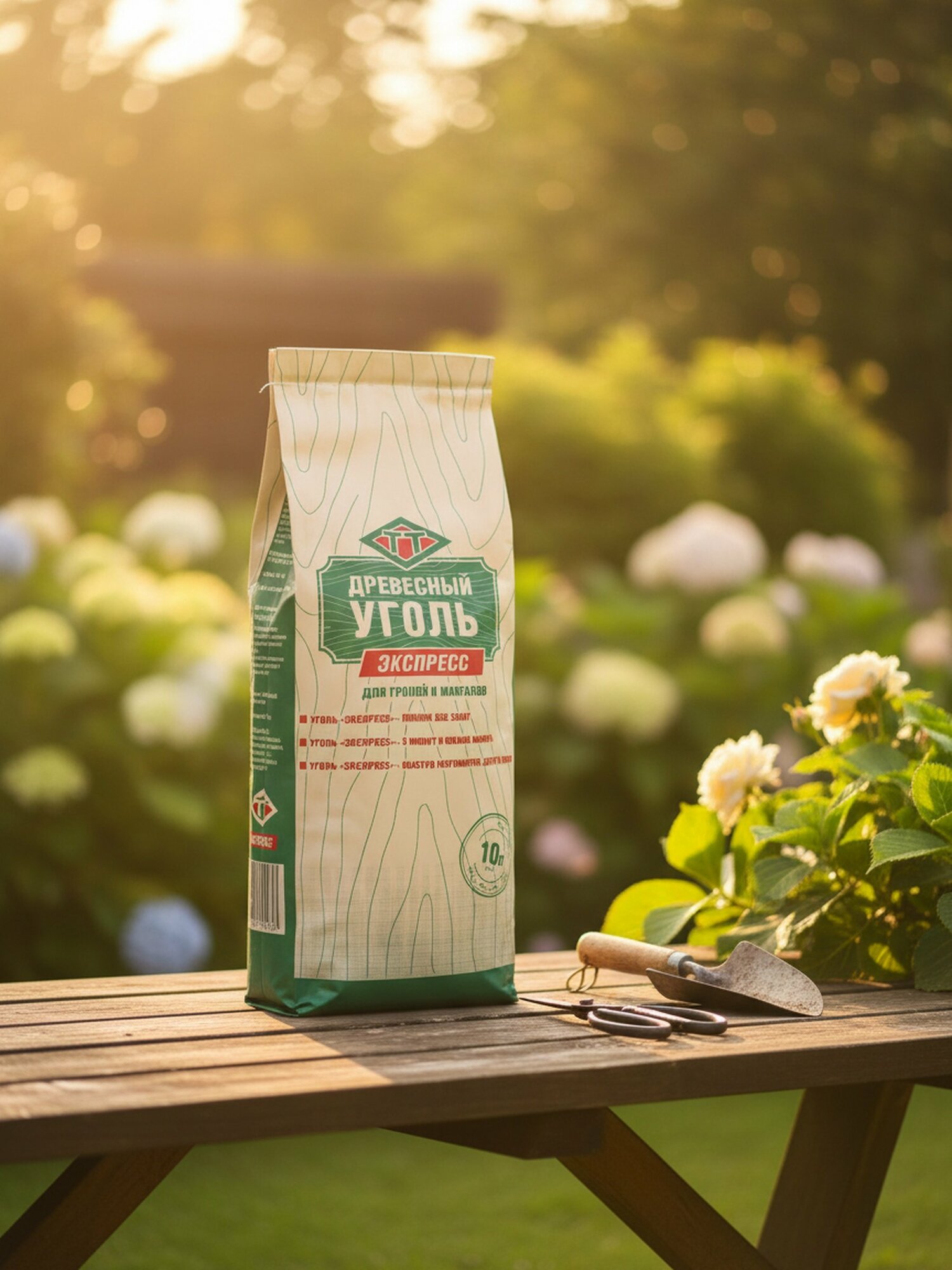 Древесный уголь СевЗапУголь Экспресс 10 литров для барбекю, мангалов и грилей, быстрое разжигание, артикул 110012