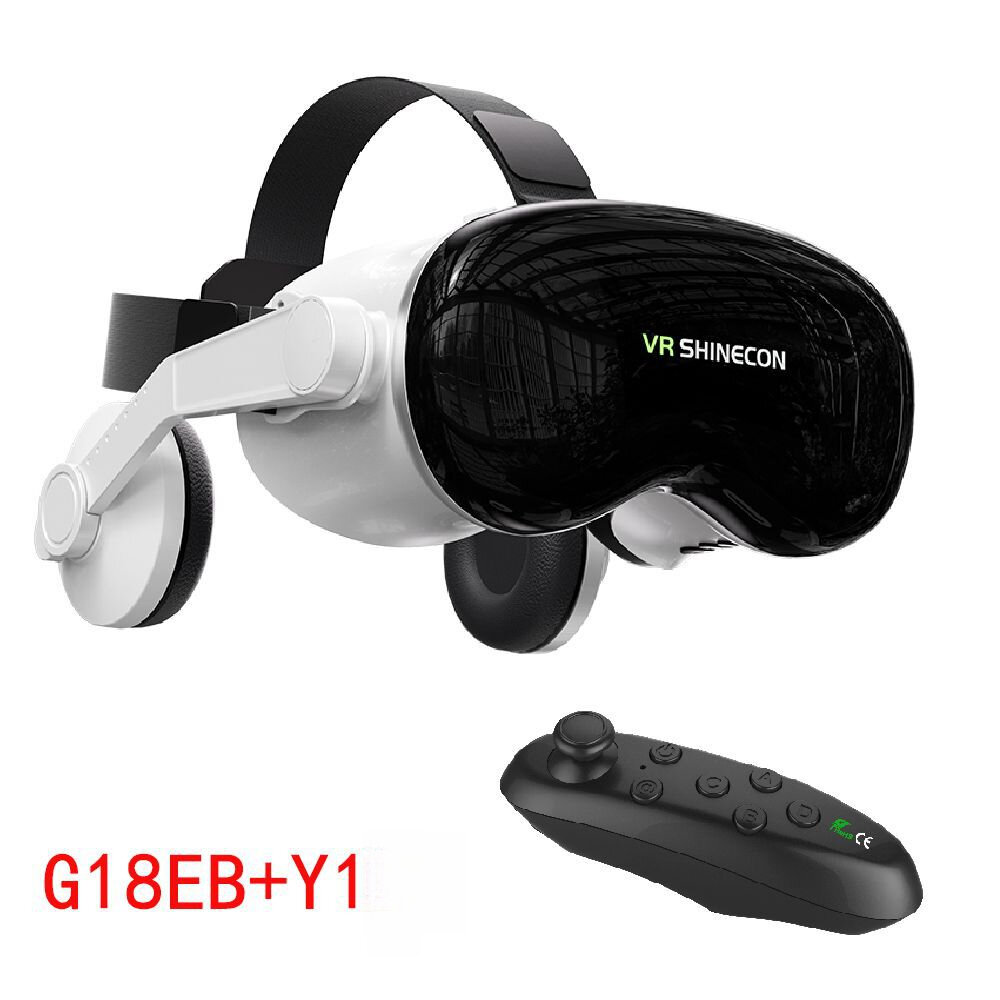 Очки виртуальной реальности VR с Bluetooth-наушниками, 3D-шлем, панорамный обзор, для игр и кино