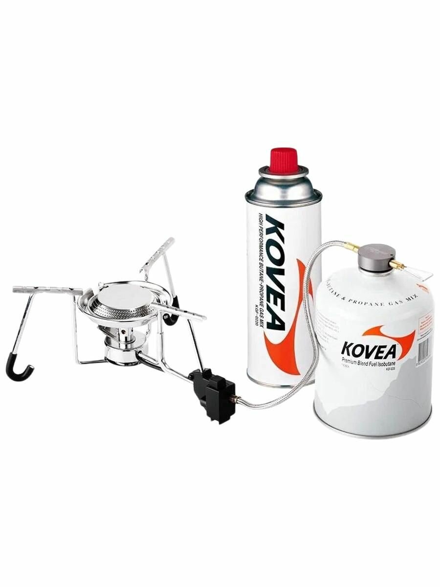 Газовая горелка Kovea Exploration Stove Camp-2 KB-N9602, предварительный подогрев газа, пьезоподжиг