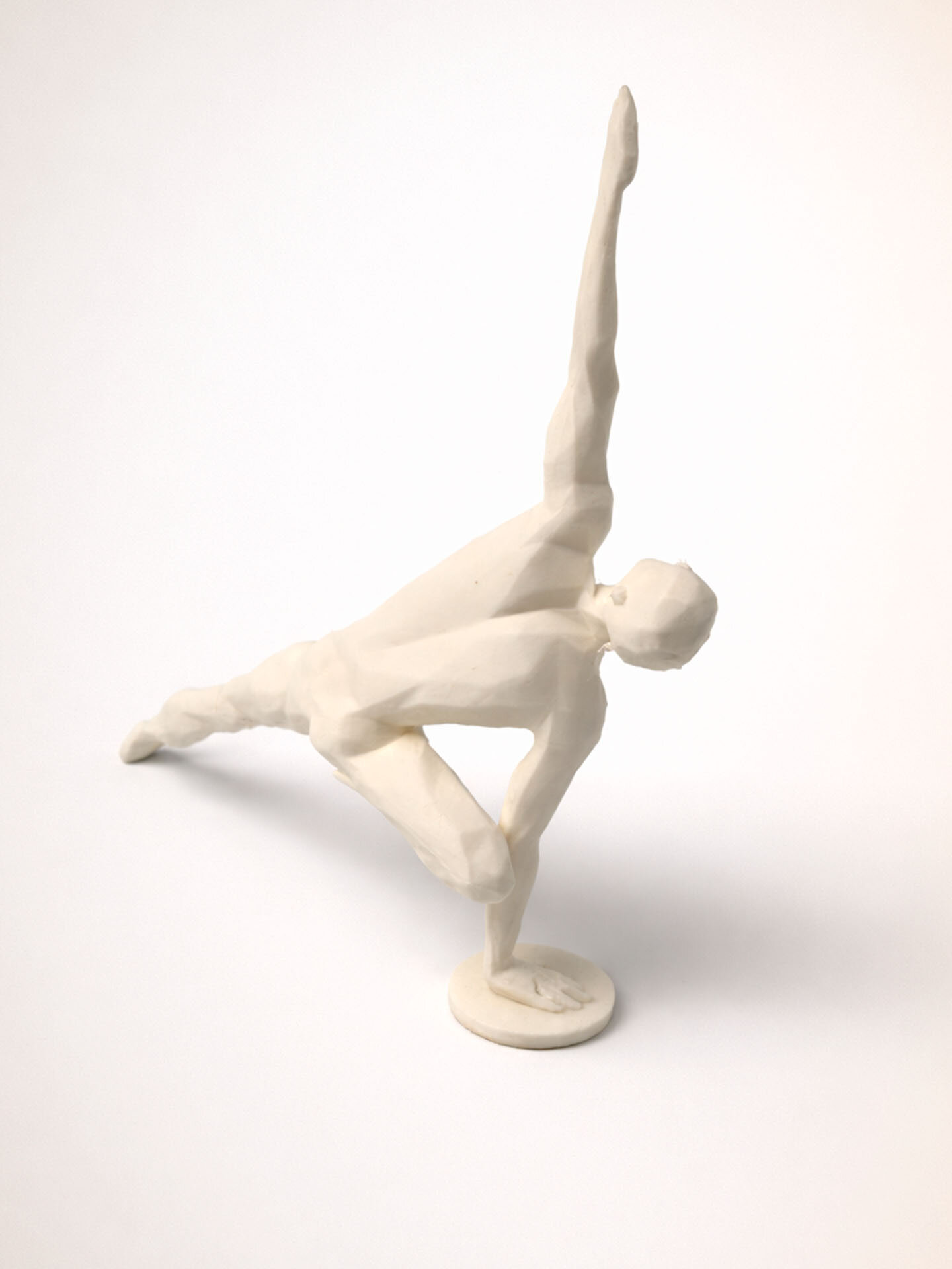 Статуэтка WELES MASTER "Yoga Man", полигональная, ростовая, 10 см, белая