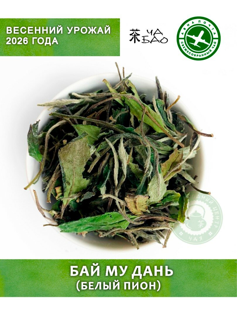 Чай белый китайский, урожай 2026 - Бай Му Дань(Белый Пион), Авиа, 50 гр.