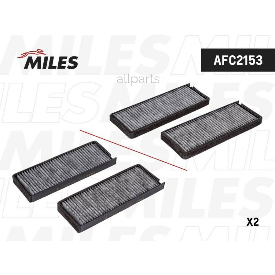 MILES AFC2153 Фильтр салона CHEVROLET REZZO 00- угольный