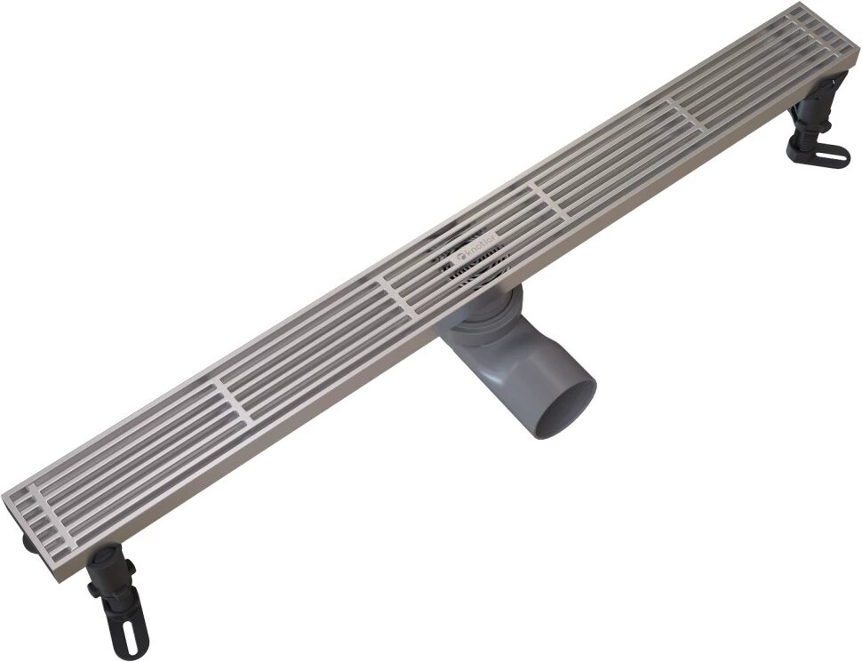 Душевой трап (лоток) Knotlor Storm SDRW0600LBS 60 см, с решеткой, перфорированный, нержавеющая сталь