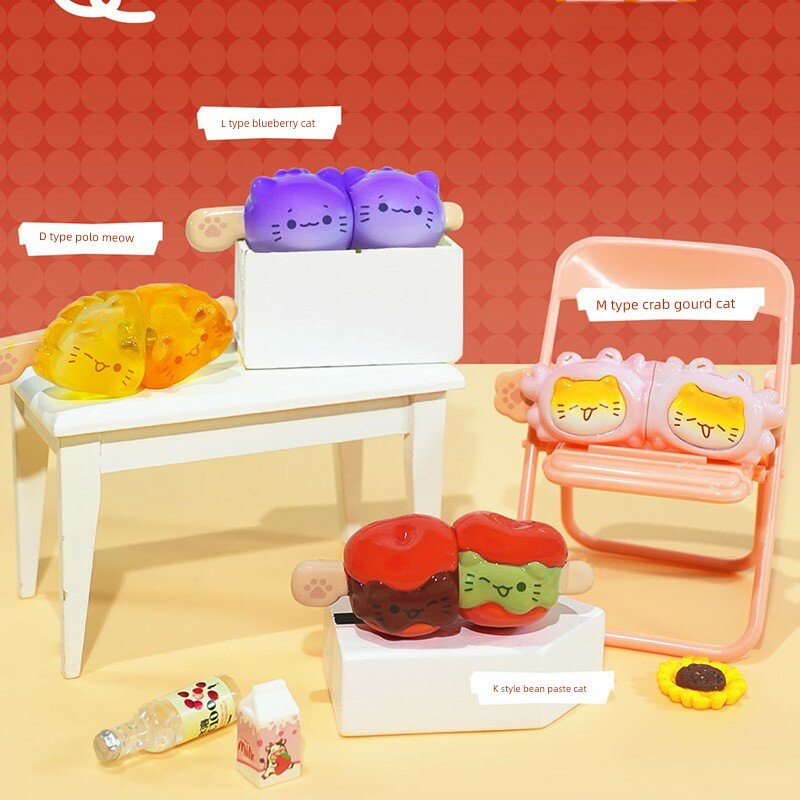 Коллекционная фигурка Ice Meow Gourd Big Box Blind Box: Модная игрушка-бестселлер для декора рабочего стола, фигурка