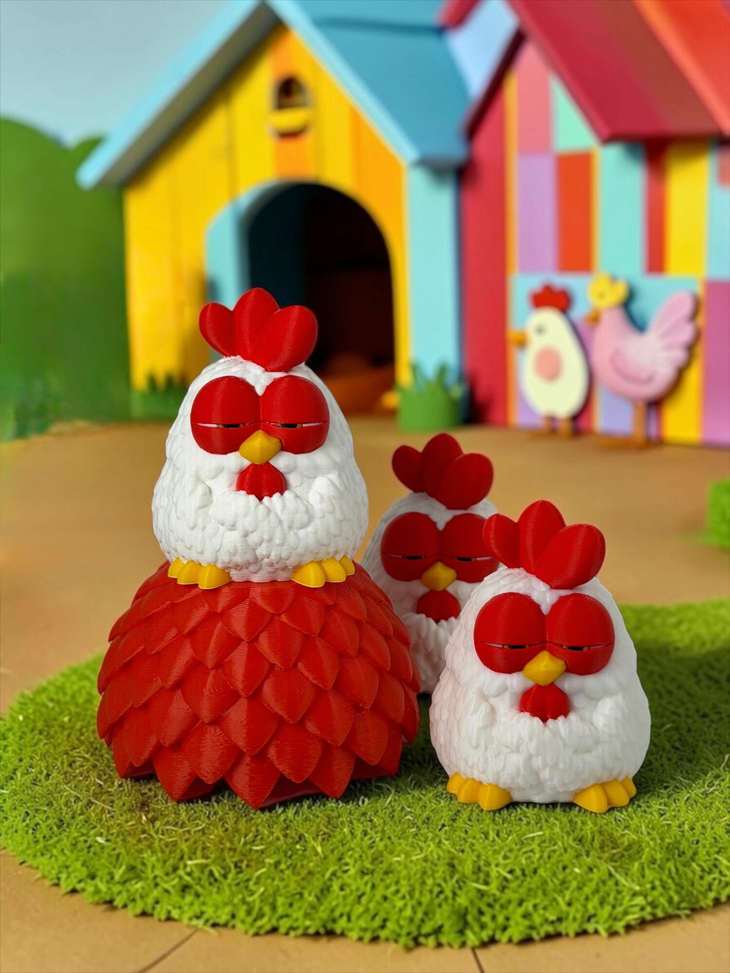 Игрушка 3D "Цыплёнок PLA", яркий цвет, экологический пластик, 7 см — фото 1