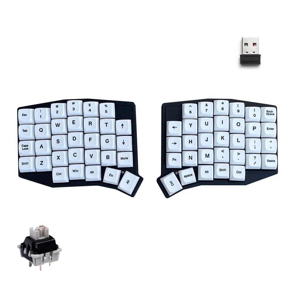 Беспроводная раздельная клавиатура Sofle BW Hifi Switch, Белый
