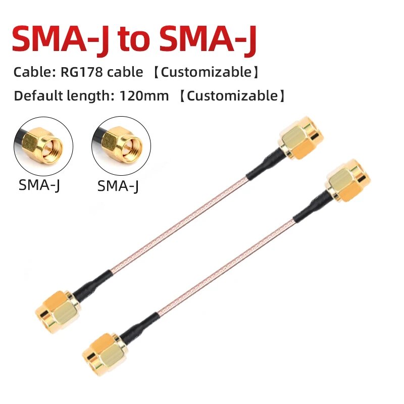SMA-J to SMA-J кабель RG178, 120mm