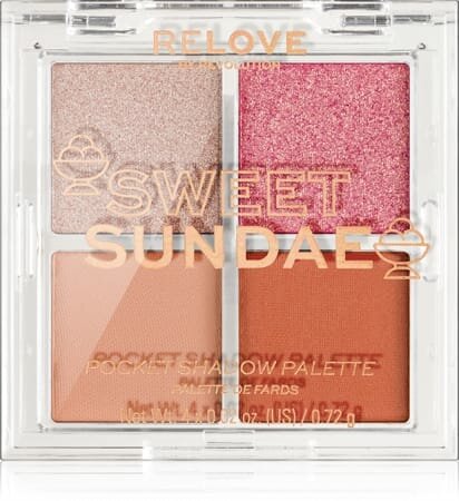 Тени для век Relove by Revolution Pocket Palette, Sweet Sundae, 4 0.72 г