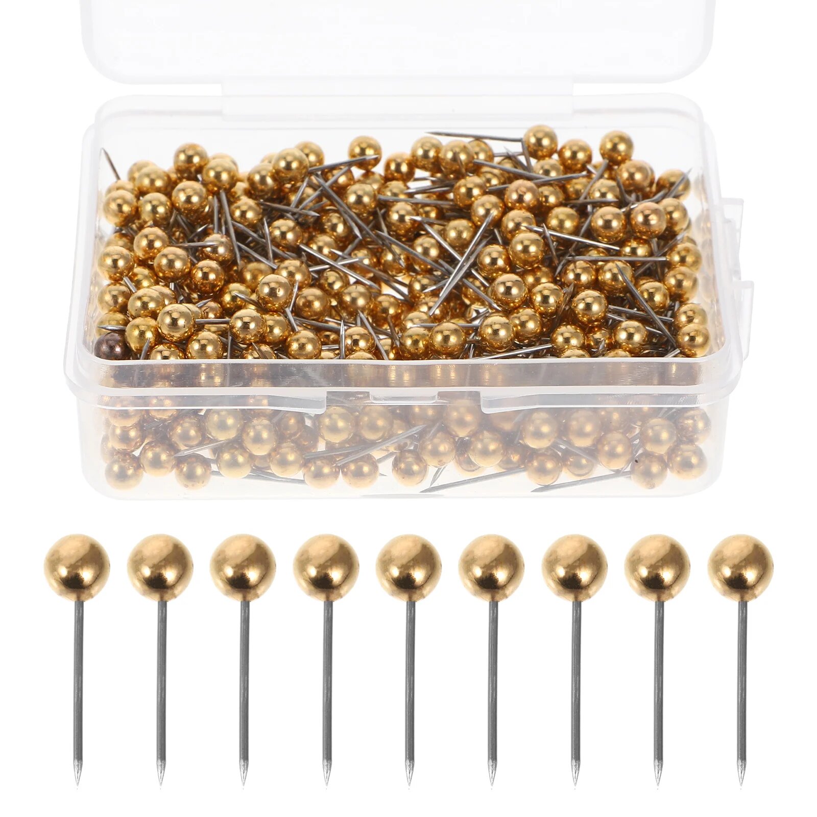 Золотые канцелярские кнопки для флага 400 шт. Golden1.50X0.40X0.40