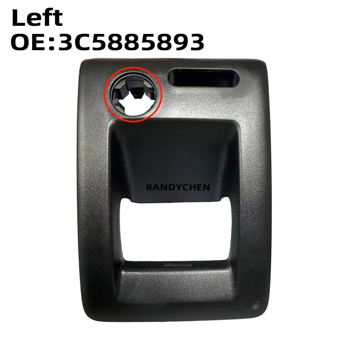 X1 Черная накладка на замок спинки заднего сиденья для VW Passat B6 CC 2007-2011 Left-3C5885893