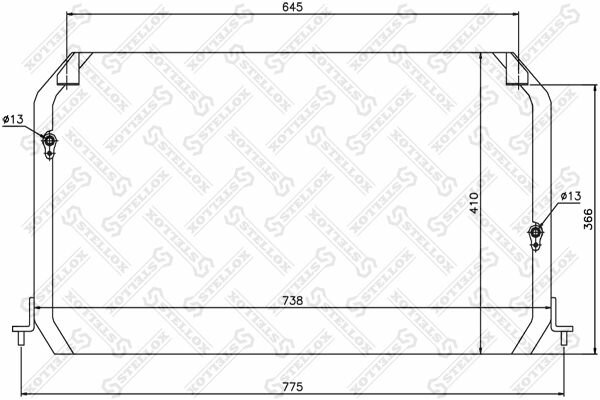 STELLOX Радиатор кондиционера (конденсер) для Toyota Camry 2.2/3.0 91-93