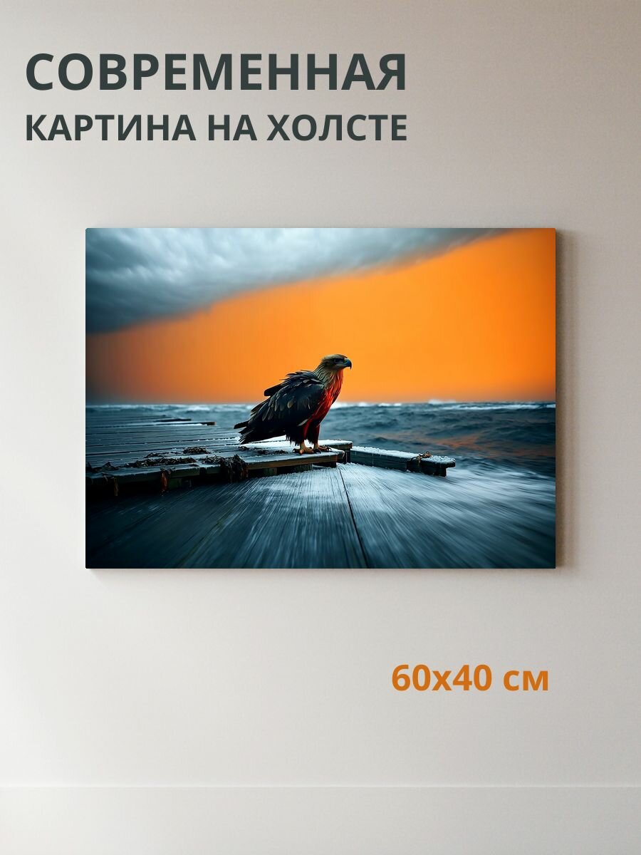 Картина на холсте Орёл 60x40 см
