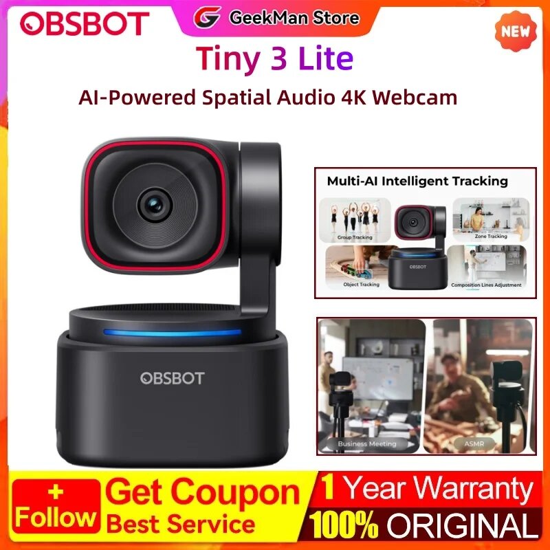 OBSBOT Tiny 3 Lite вебкамера Standard — фото 1