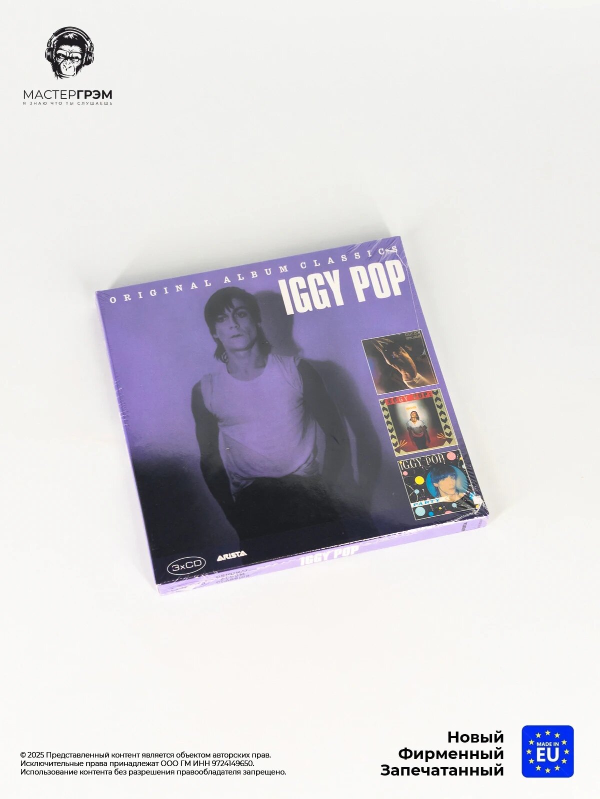 CD диск Iggy Pop - Original Album Classics (3CD) 2011, Papersleeves In Case