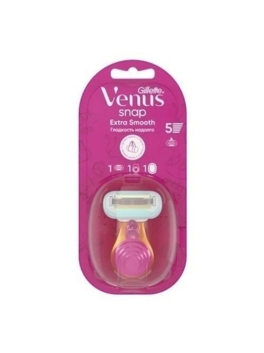 Бритвенный станок Venus Snap Embrace 5 лезвий cо сменной кас