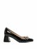 Туфли SERGIO MORETTI Horsebit square-toe pumps, размер 40, black/black