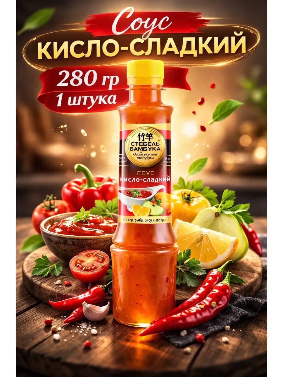 Соус кисло-сладкий 280 гр 1 штука