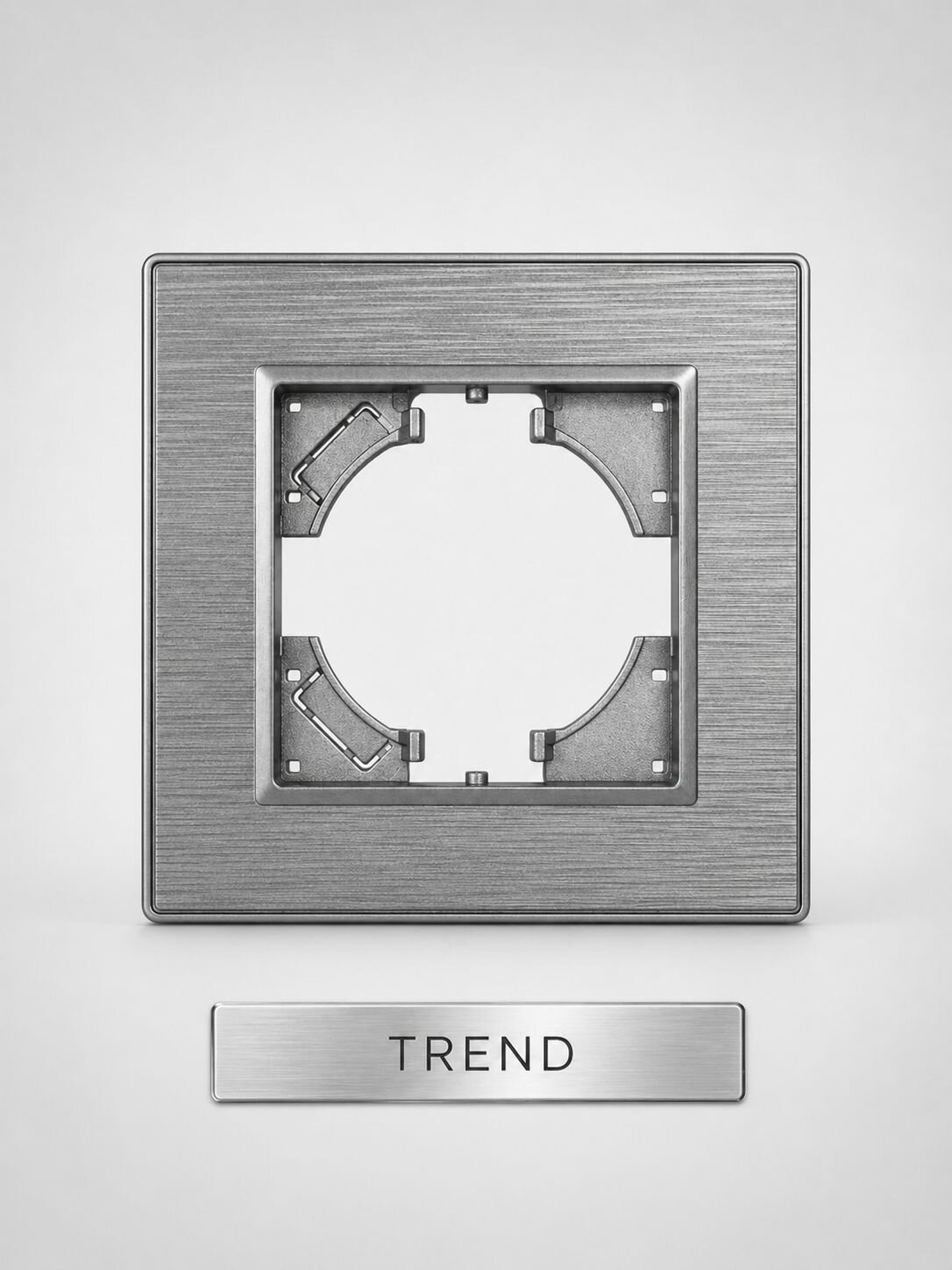 Рамка 1 пост CORKER серия TREND для розеток и выключателей, серая
