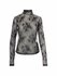 Топ PATRIZIA PEPE Lace-overlay high-neck top, размер 40