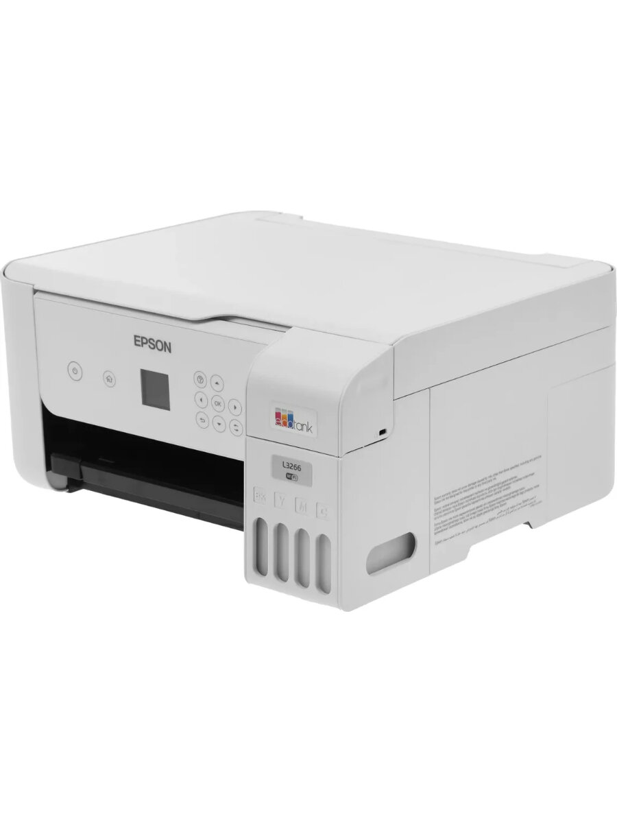 МФУ Epson EcoTank L3266, струйное, чёрно-белое 10 страниц в минуту, USB Type-B