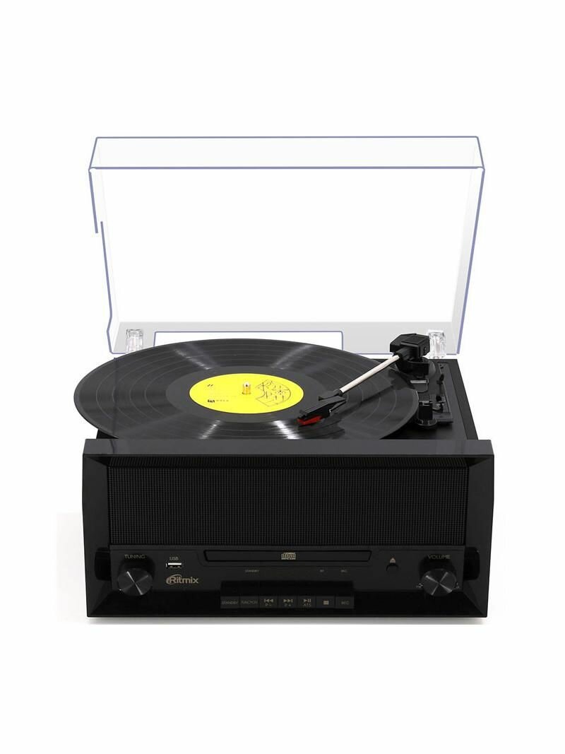 Виниловый проигрыватель Ritmix LP-400B коричневый, FM, CD