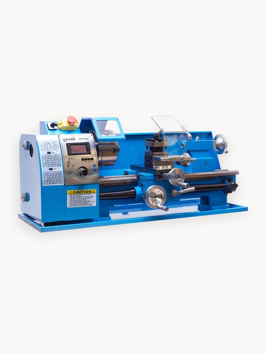 Токарно-винторезный станок по металлу WEISAN WM210F800, усиленный шпиндель, бесколлекторный двигатель