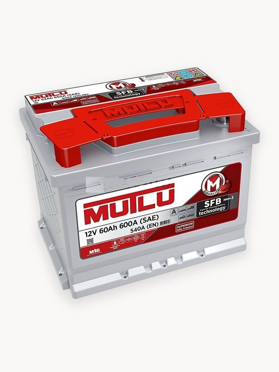 Аккумуляторная батарея Mutlu SFB M3 6СТ-60.0 низкий LB2.60.054. A