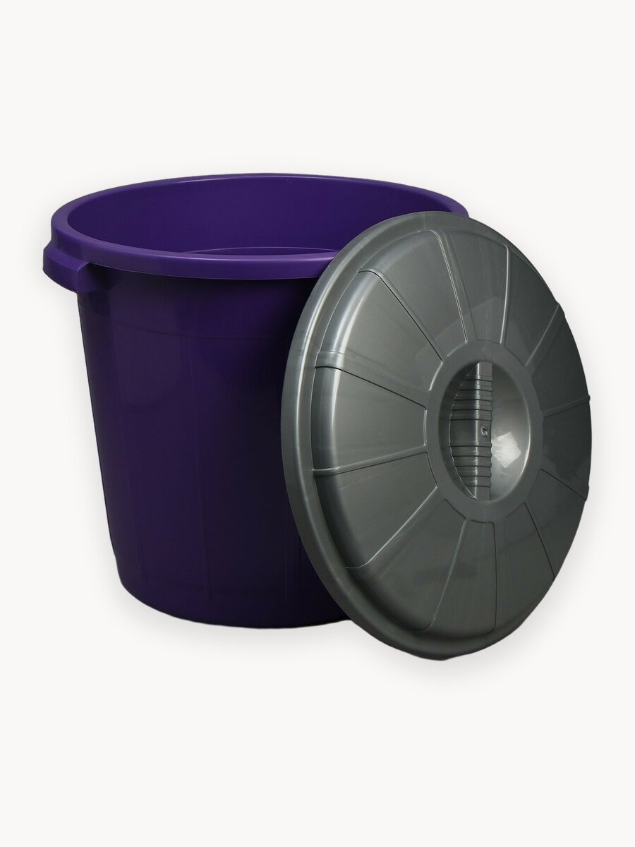 Бак хозяйственно - бытовой «Колор», 50 л, полипропилен, с крышкой, микс