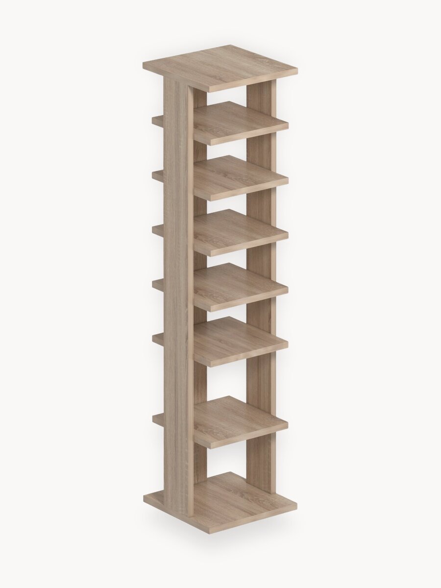 Обувница в прихожую, тумба для обуви лаки тип 7, ЛДСП, Дуб Сонома