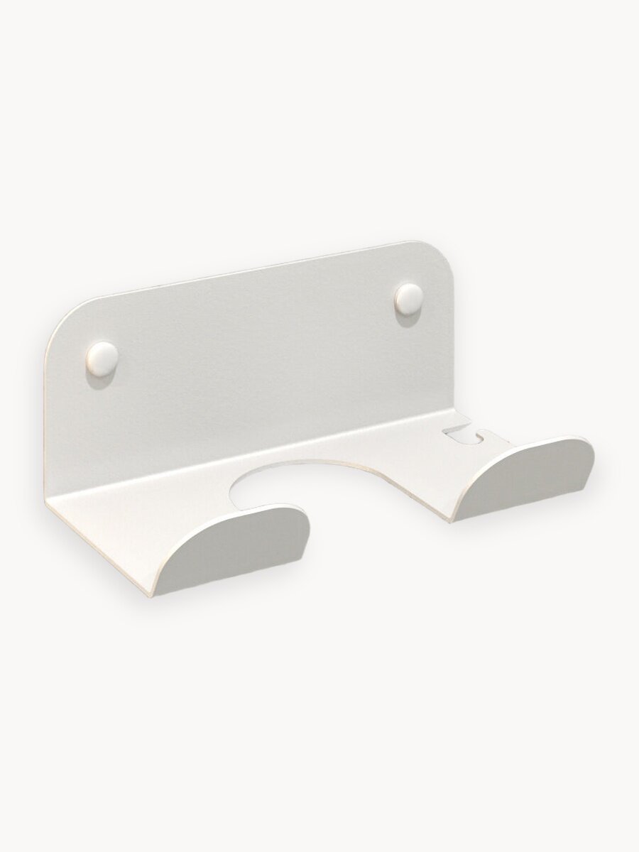 Держатель для фена настенный в ванну, подставка для фена, металл, белый