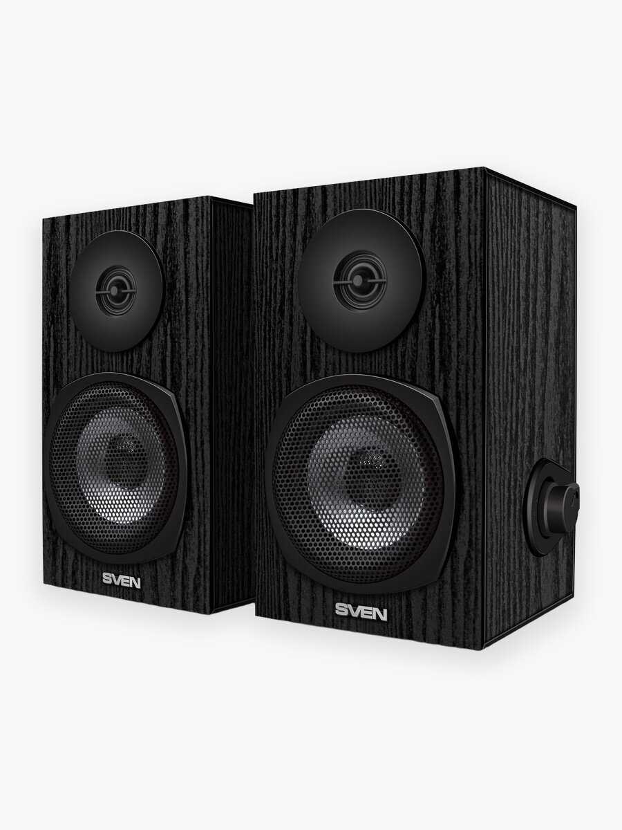 Акустика SVEN SPS-575, черный, с USB питанием и регулятором громкости на боковой панели