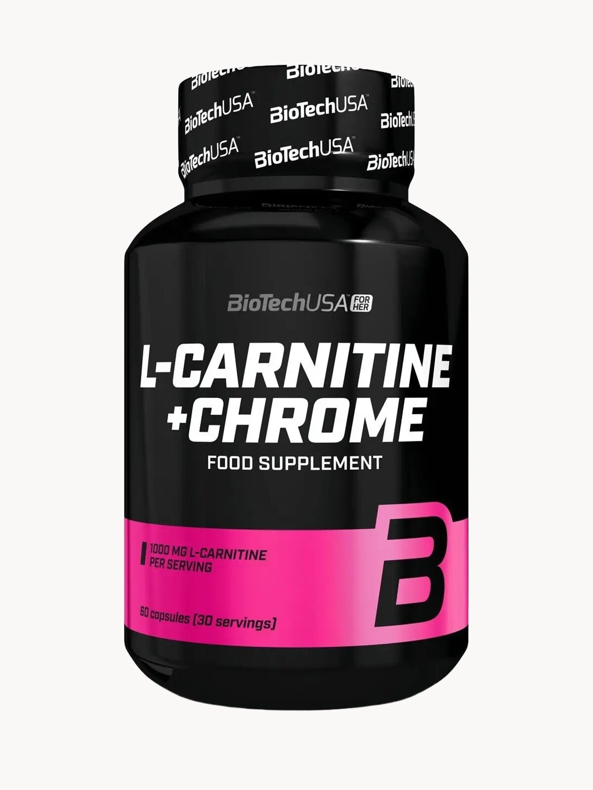 Л-карнитин + хром жиросжигатель/ BioTechUSA L-Carnitine + Chrome / 60 капсул