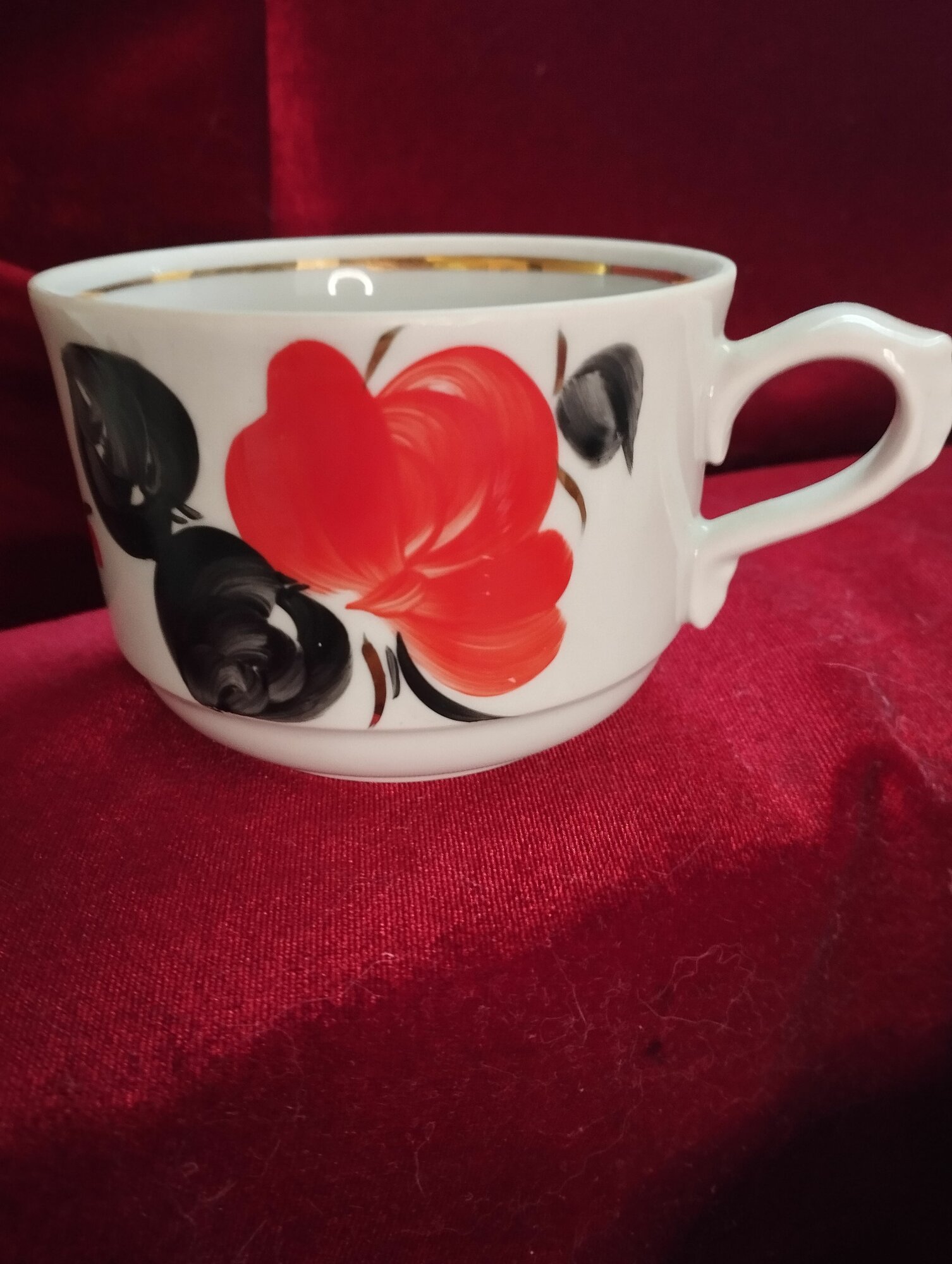 Чайный сервиз СССР, 4 пары, 8 предметов, Бориславский фарфоровый завод, 1970г