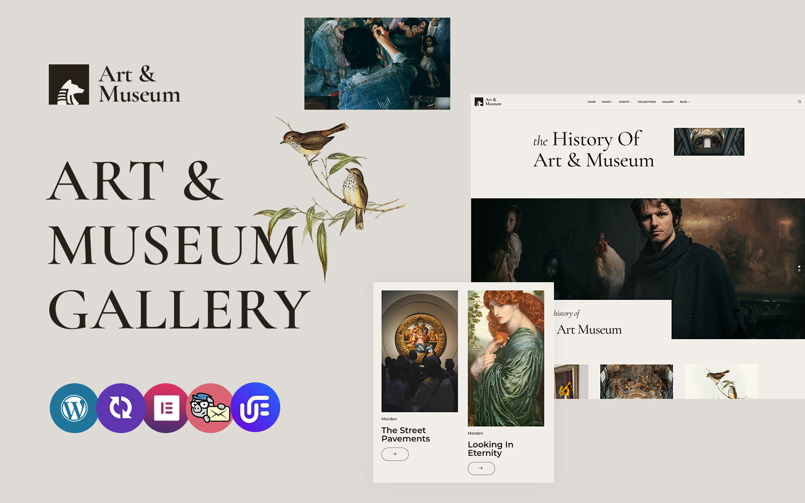 Подарочный сертификат на Шаблон для сайта Вордпресс с демоконтентом Artmuseum - Art School And Museum WordPress Elementor CMS Theme WordPress Theme