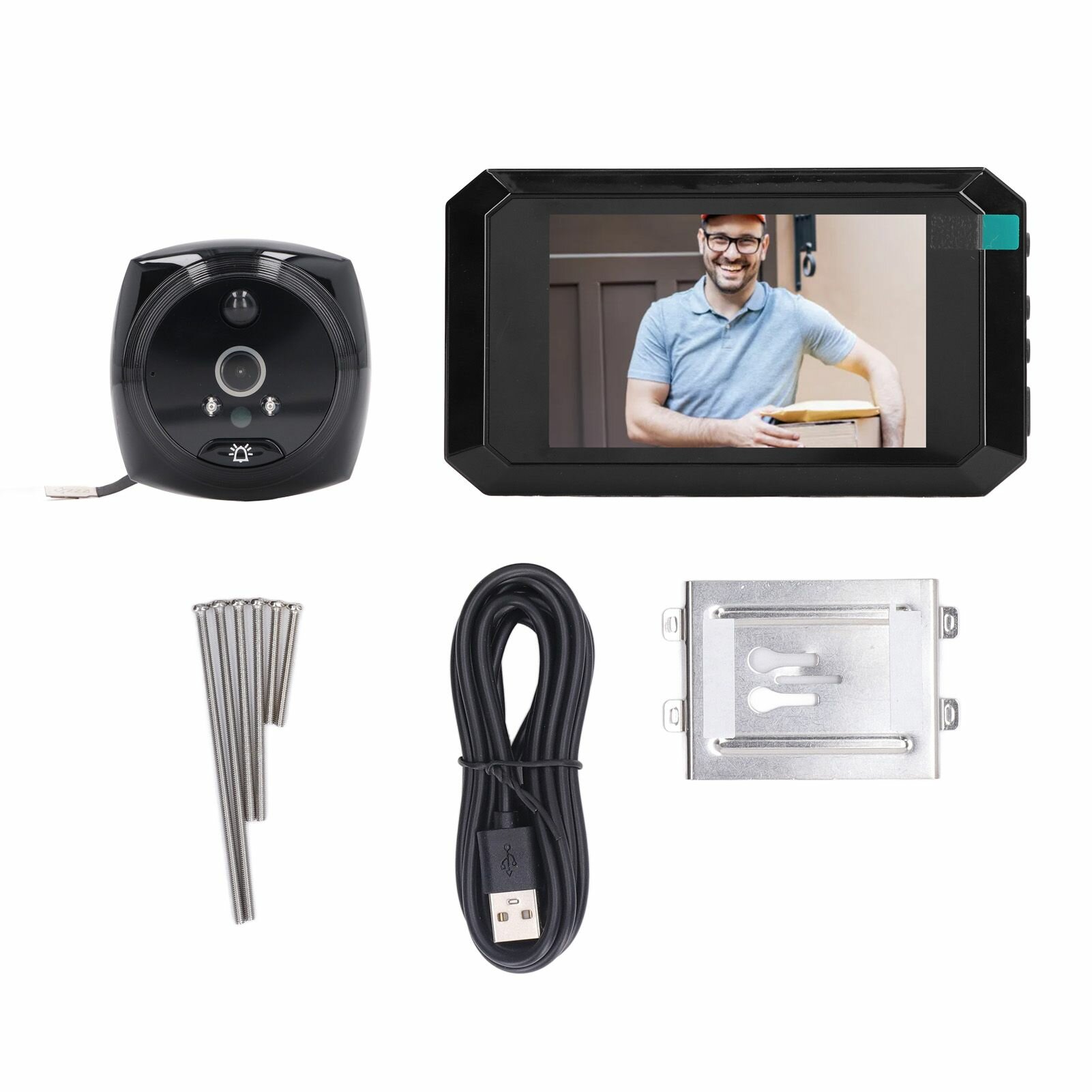 Цифровой дверной глазок 3,97", 200 Вт HD, 135 , ночное видение