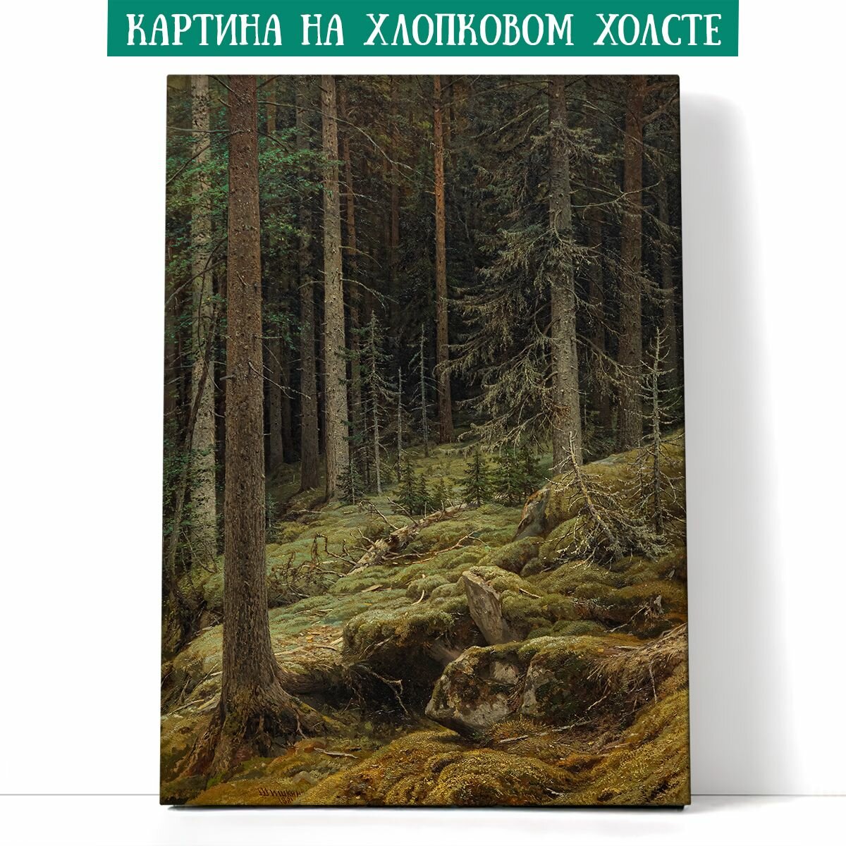 Интерьерная картина на хлопковом холсте/Дебри. Иван Шишкин, 40х60см