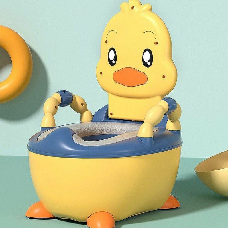 Горшок, мягкий, детский, с крышкой, желтый, для детей от 6 месяцев до 7 лет