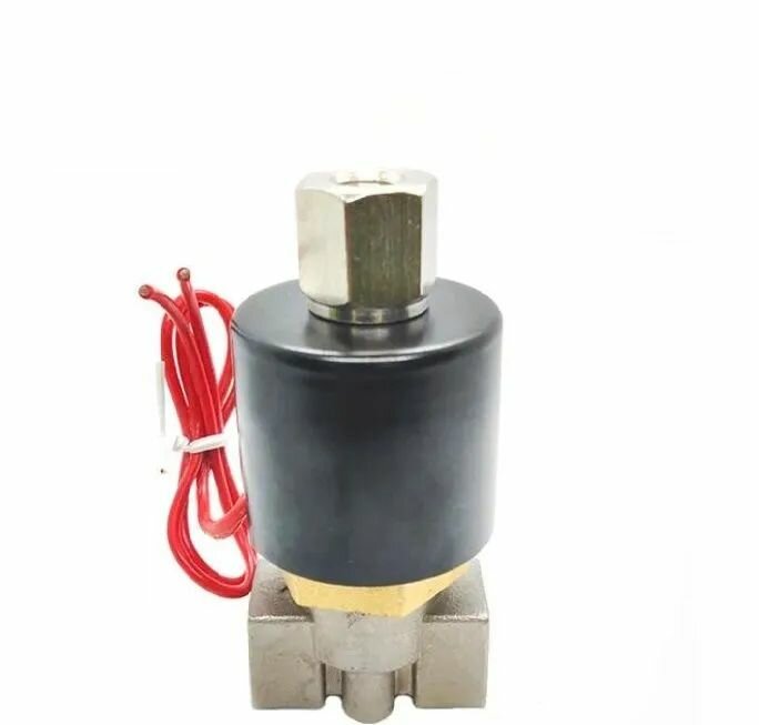 Нормально открытый электромагнитный клапан из нержавеющей стали 220v G1/4"