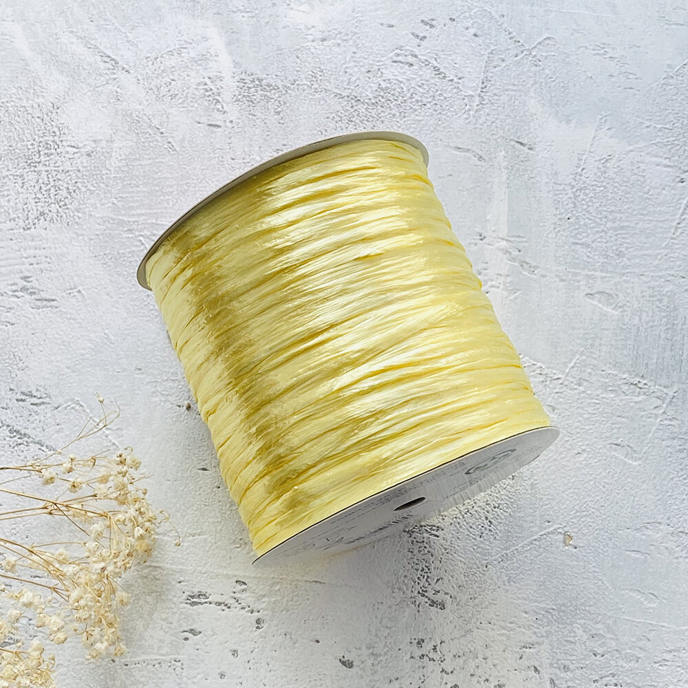 Пряжа Рафия Ispie Shiny canary 7500501 3 мотка