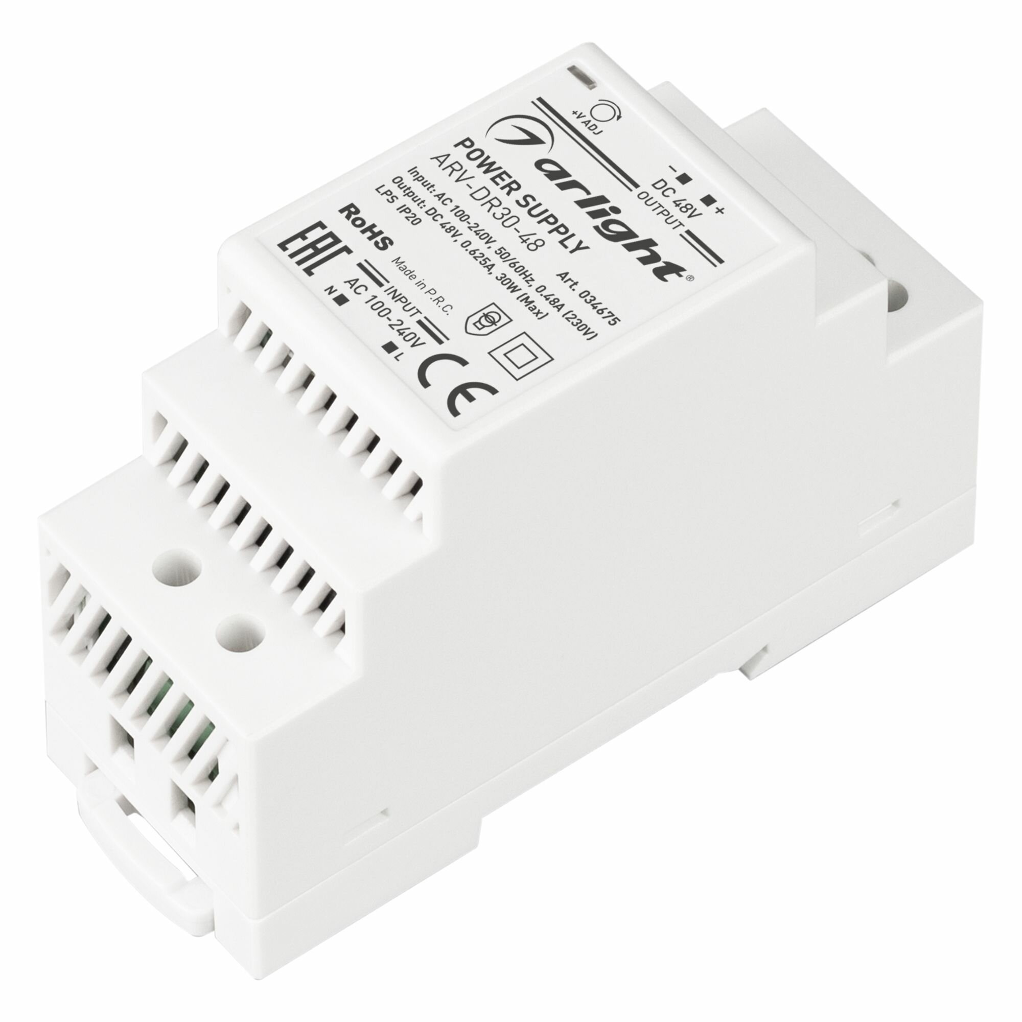 Блок питания для светодиодной ленты Arlight ARV-DR30-48 (48V, 0.6A, 30W)