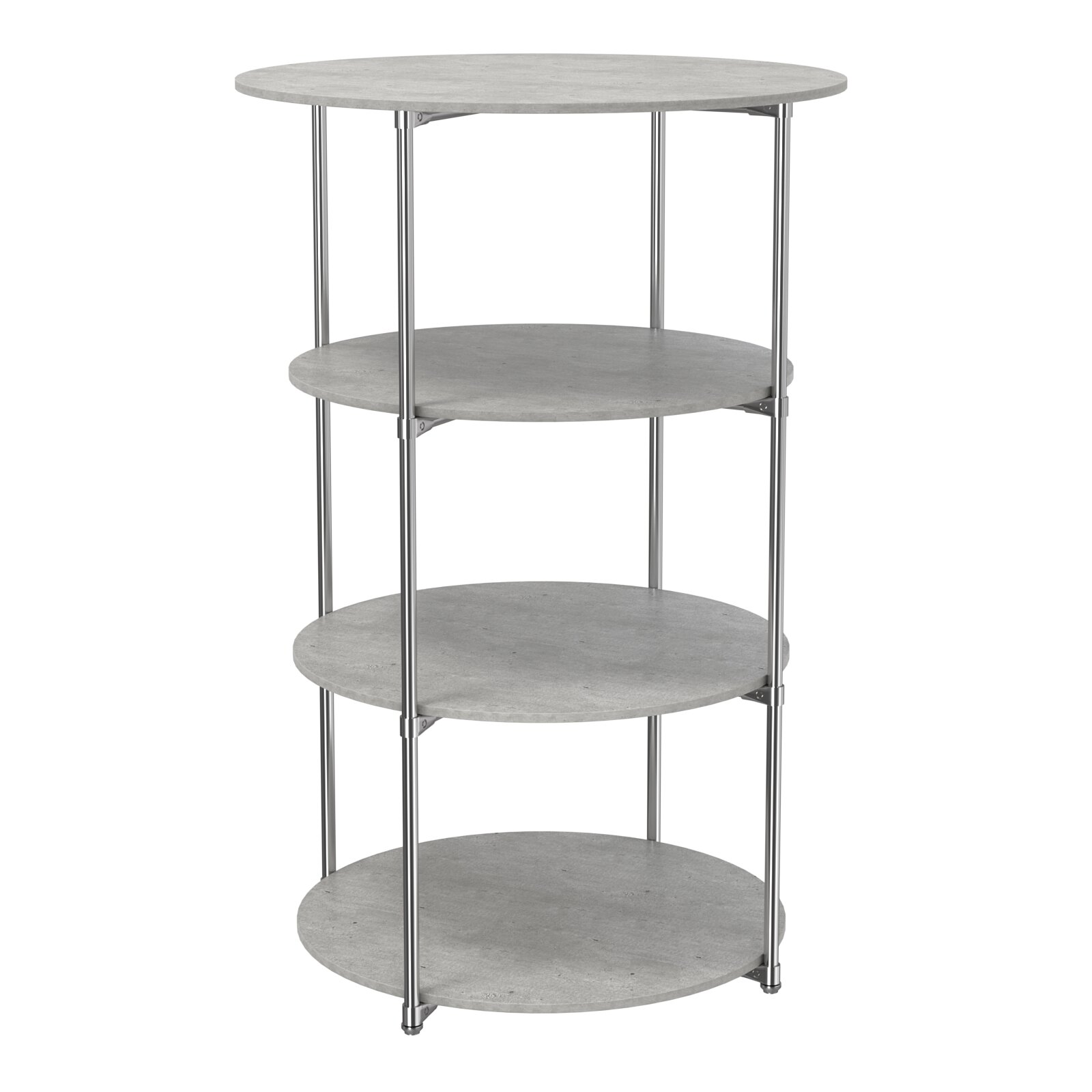 Торговые стенды сфера с полками №3 (с тремя полками ДСП 16мм), Метрополитан Грей