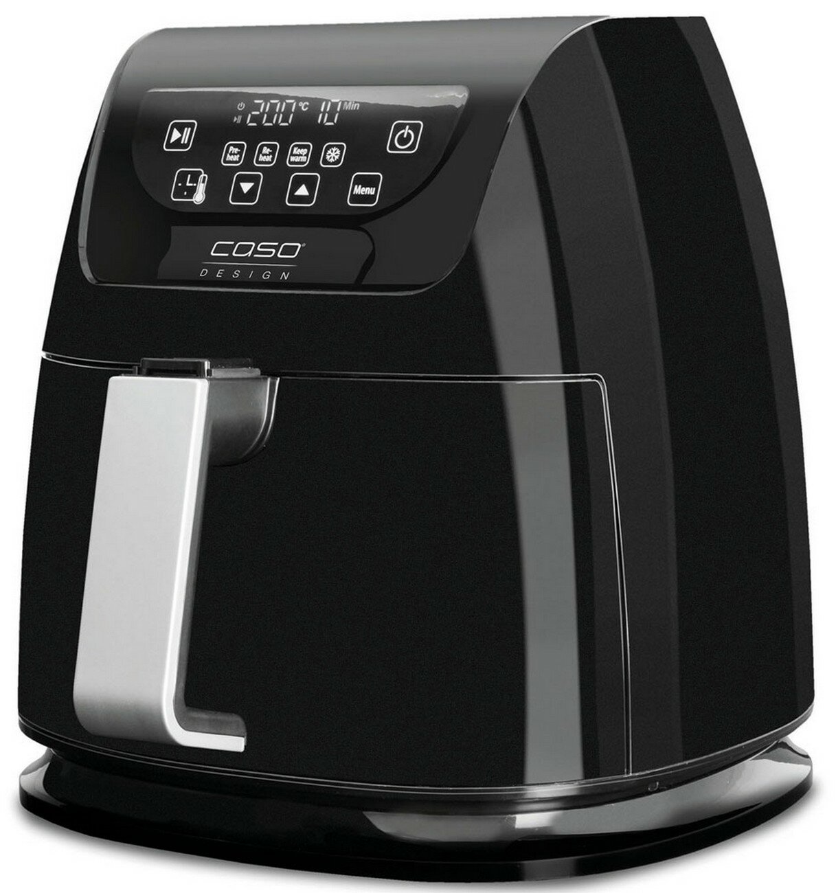 Аэрофритюрница Caso AF 250, дисплей, 1400 Вт, таймер, объем 3 л, черный